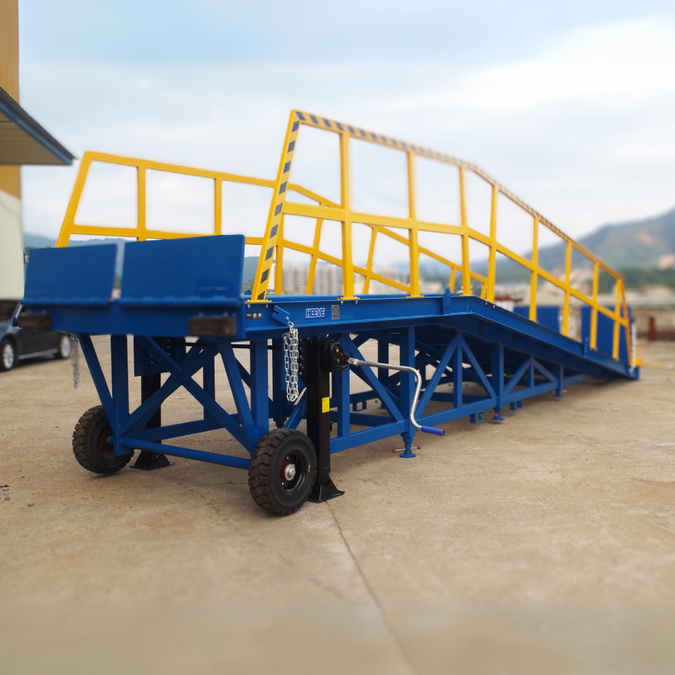 Heeve® Forklift Dock Ramp/Yard Ramp with Grated Surface - Manual Model ...