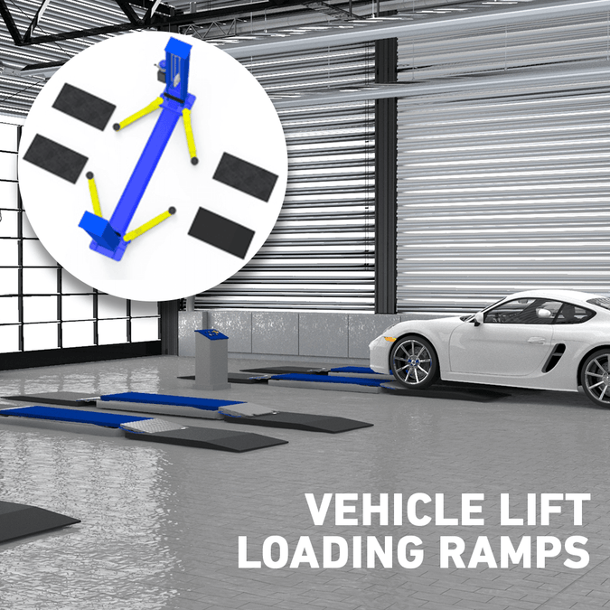 Heeve Heavy-Duty Rubber Scissor Lift Vehicle Loading Ramp Set – Ramp Champ