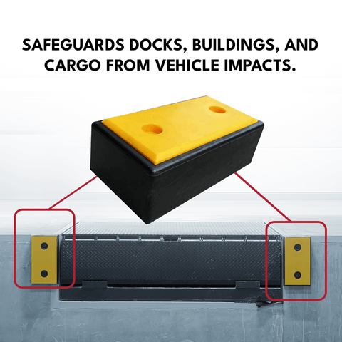 Heeve Heavy Duty Rubber Dock Leveler Bumper with PE Plate – Ramp Champ