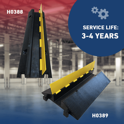 Heeve Heavy-Duty Hinged Lid Rubber Cable Protector - 1 Channel – Ramp Champ