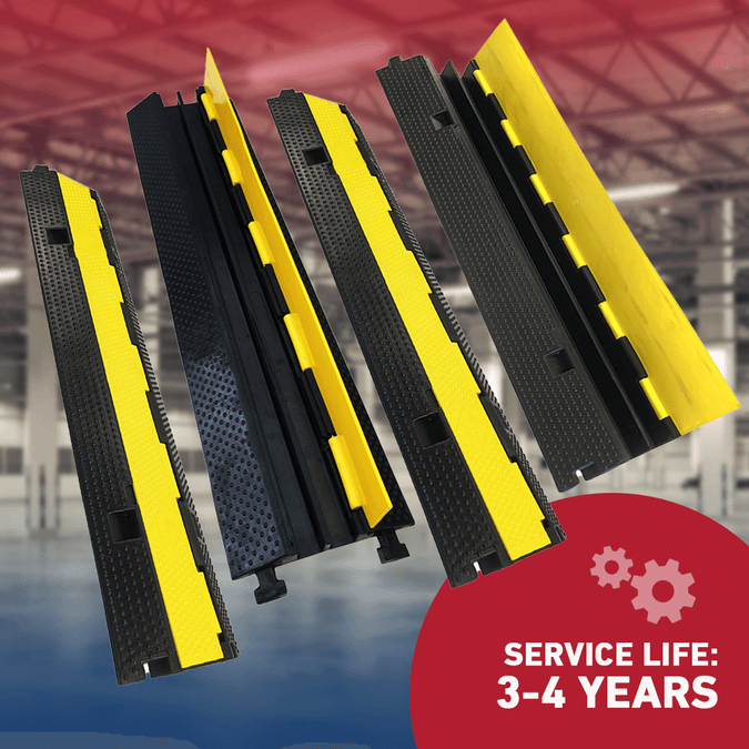 Heeve Heavy-Duty Hinged Lid Rubber Cable Protector - 2 Channel – Ramp Champ