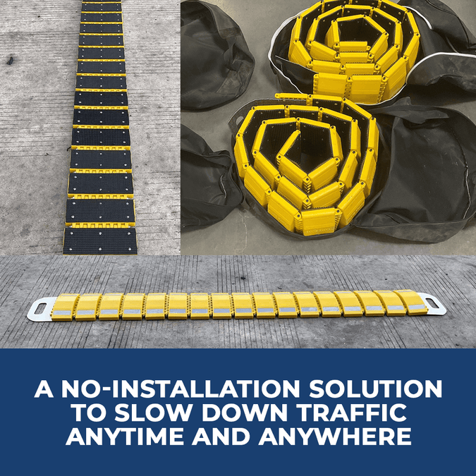 Heeve Traffic Guard Portable Roll-Up Speed Bump with Carry Bag – Ramp Champ