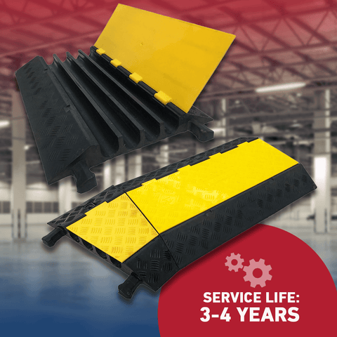 Heeve Heavy-Duty 4-Channel Rubber Cable Protector with Optional Bend ...