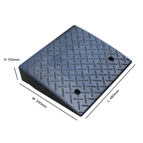 Heeve Heavy-Duty Solid Rubber Ramp for Straight Kerb – Ramp Champ