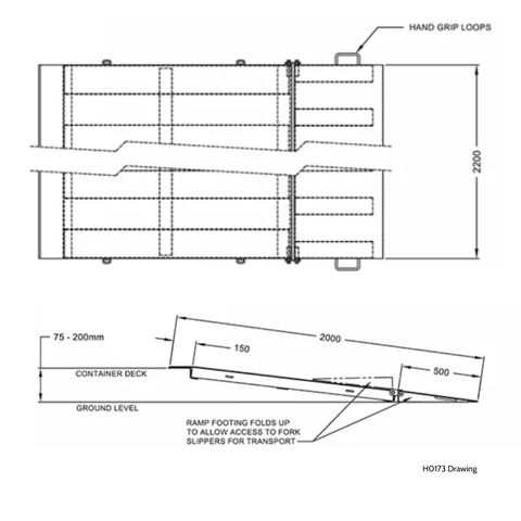Heeve Two-Piece Folding Long Forklift Container Ramp – Ramp Champ
