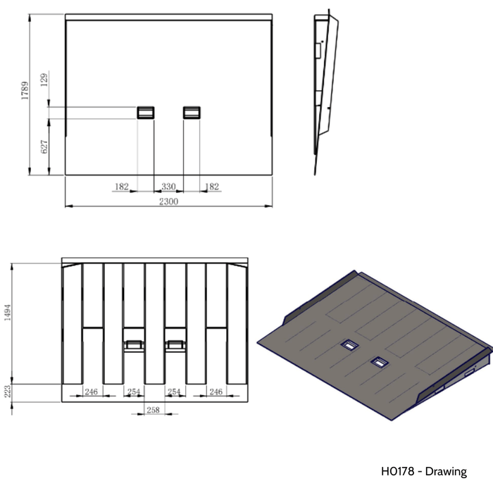 Heeve Heavy-Duty Forklift Container Ramp with Raised Sides — Ramp Champ