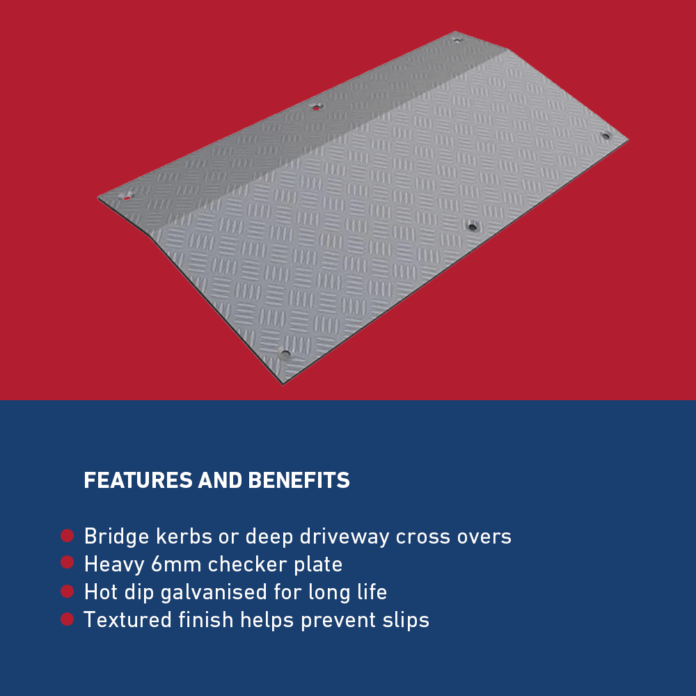 Heeve Galvanised Steel Driveway Kerb Plate - 415mm x 800mm – Ramp Champ