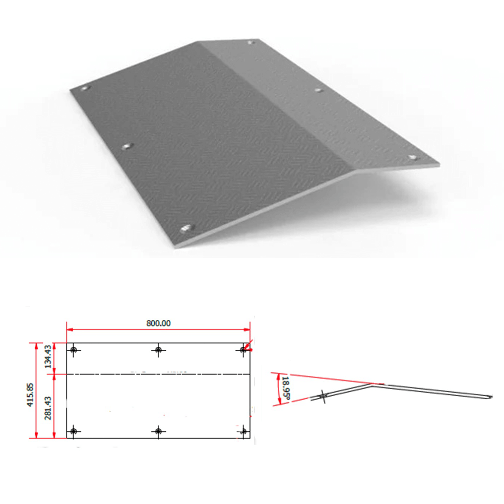 Heeve Galvanised Steel Driveway Kerb Plate - 415mm x 800mm – Ramp Champ