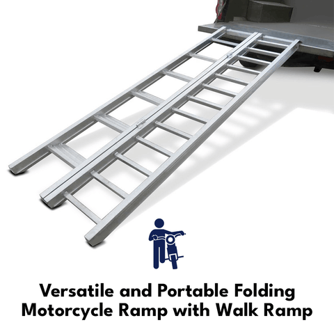 Heeve Folding Motorcycle Ramp with Walk Ramp – Ramp Champ