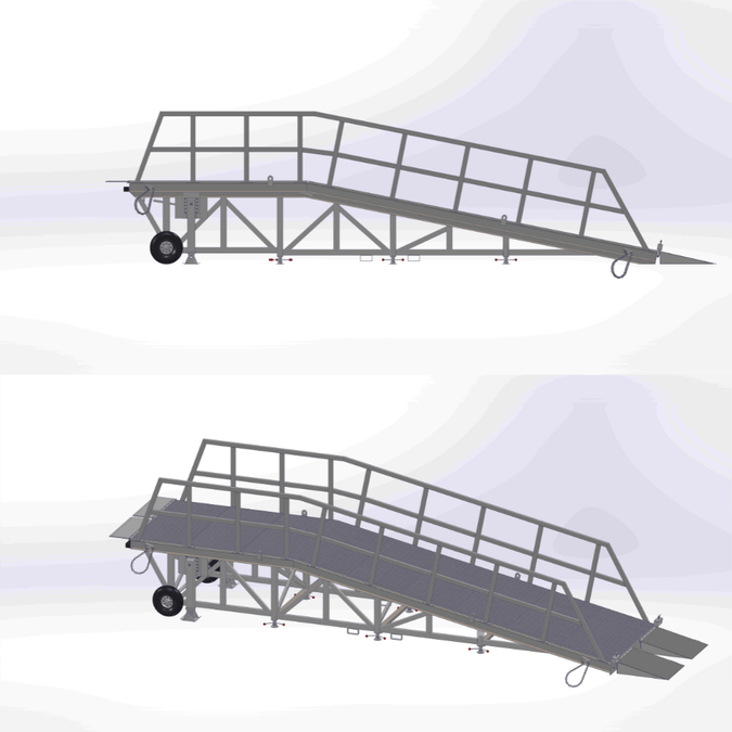 Heeve Forklift Dock Ramp/Yard Ramp with Grated Surface - Hydraulic ...