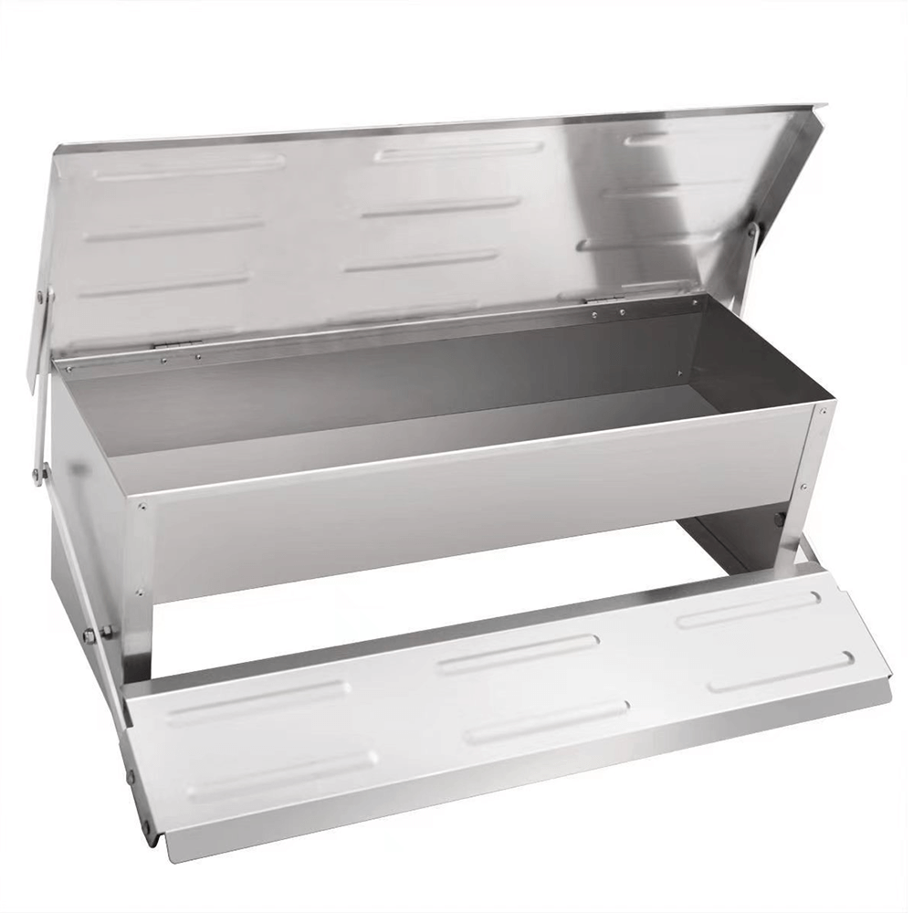Heeve Galvanised Self-Opening Steel Chicken Feeder – Ramp Champ