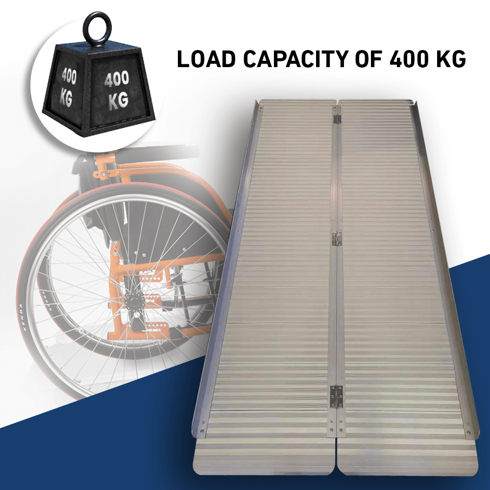 Small Wheelchair Ramp Super Grip Rubber Threshold Ramp - 35.4" Long For ...