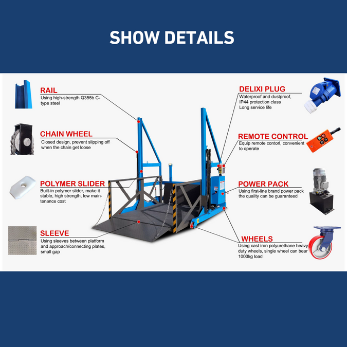 Heeve 2T Hydraulic Mobile Loading Dock Lifting Platform – Ramp Champ