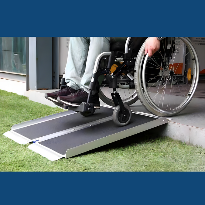 Heeve Aluminium Single-Fold Premium Wheelchair Ramp with Carry Bag ...