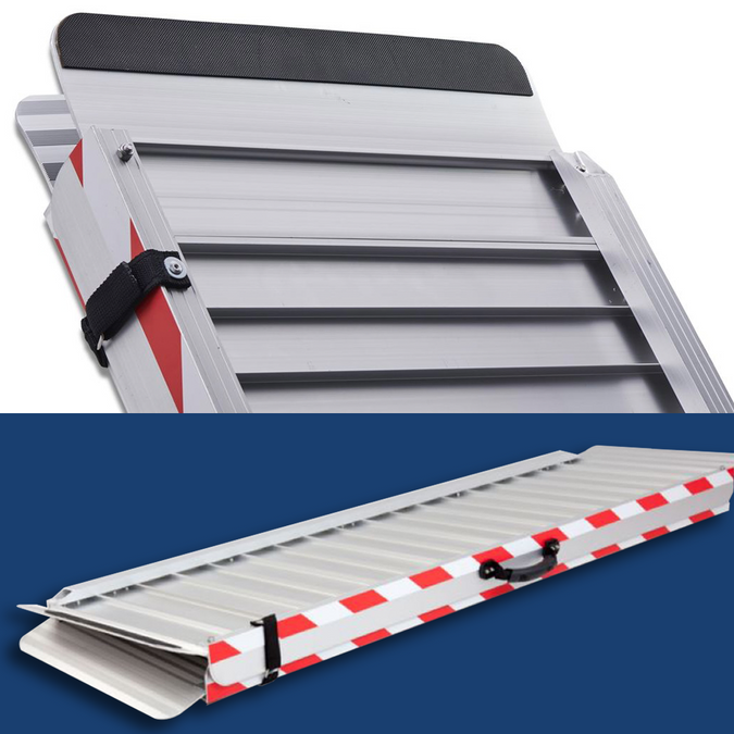Heeve Heavy Duty Single Fold Extra Wide Aluminium Wheelchair Ramp ...