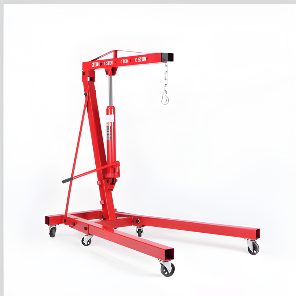 New Aim Folding Hydraulic Engine Crane Hoist Lift – 2 Tonne – Ramp Champ