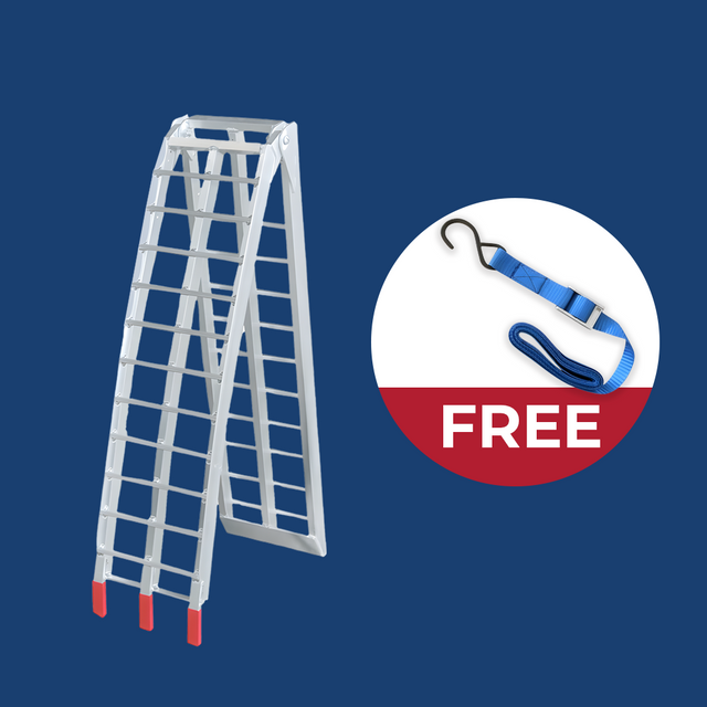 Loading Ramp 2.3m x 340kg - Aluminium Foldable, Single – Ramp Champ