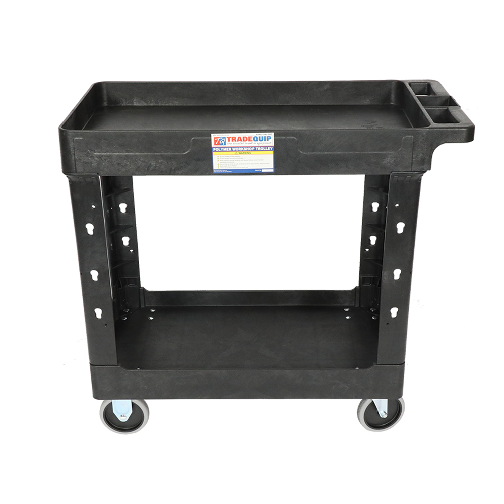 TradeQuip Polymer Workshop Trolley 2-Tray – Ramp Champ