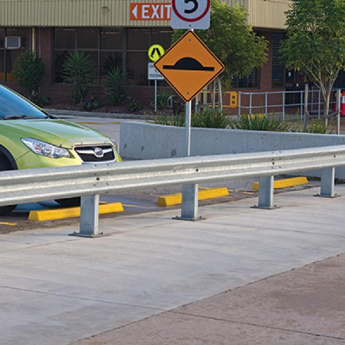 Barrier Group Rail Post for W-Beam Guard Fence – Ramp Champ