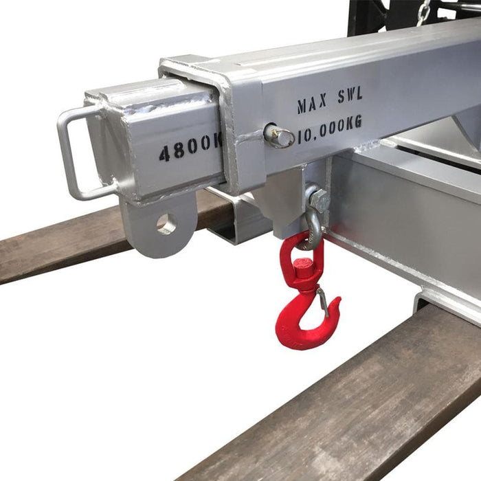 DHE 10-Tonne Rigid Jib Lifting Crane Forklift Attachment — Ramp Champ