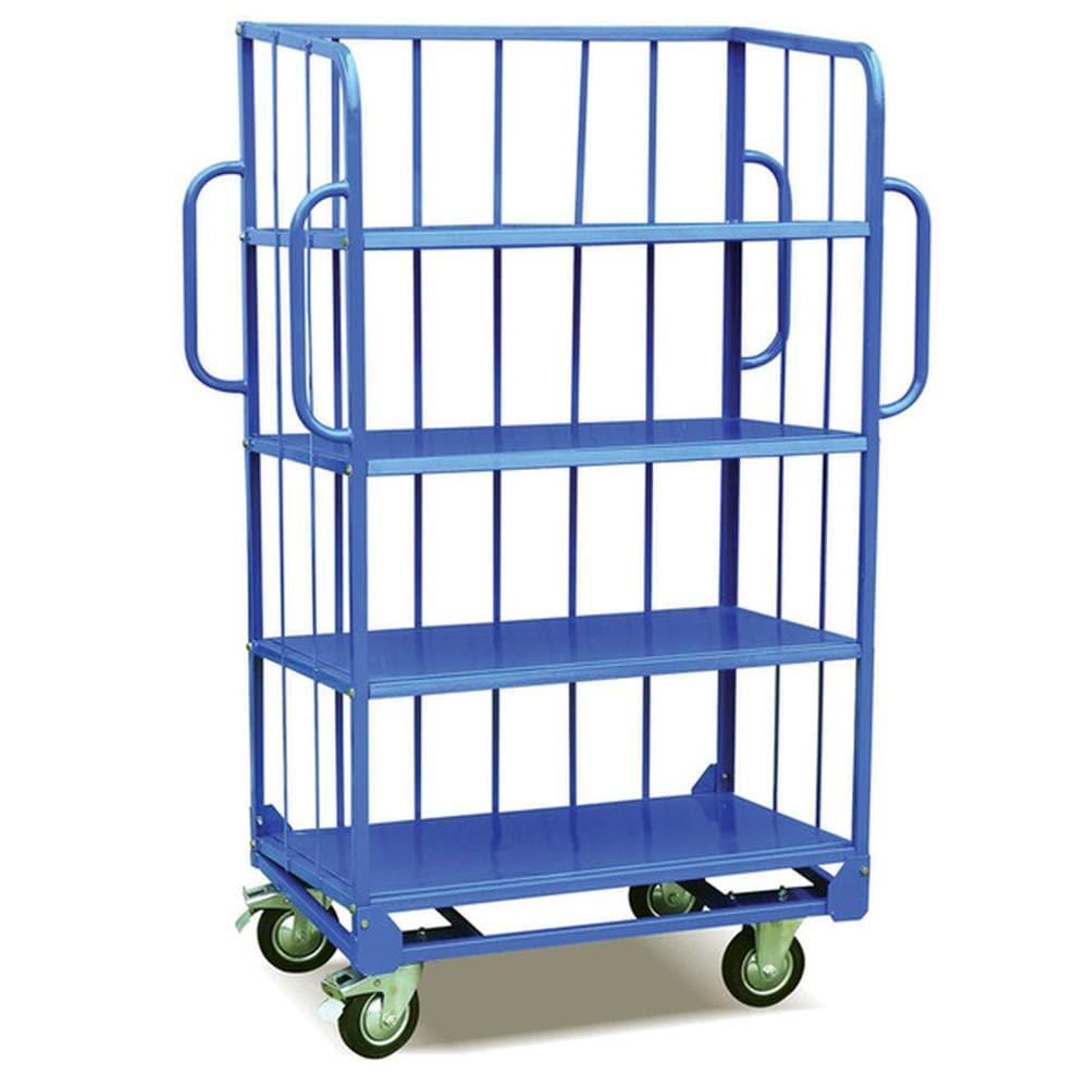 Durolla Heavy-Duty Sloping Four-Shelf Trolley, 500kg Capacity – Ramp Champ