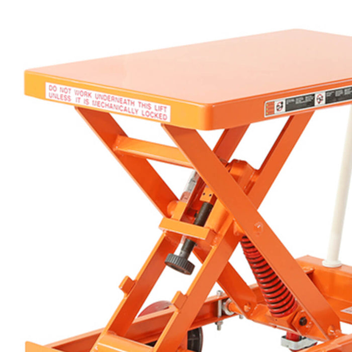 Liftex Spring Scissor Lift Trolley with Centre Wheel Kit — Ramp Champ
