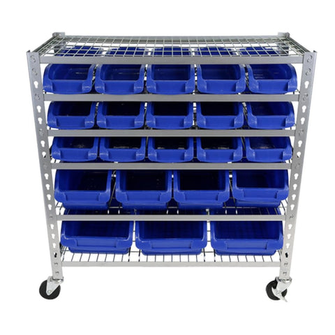 TradeQuip Parts Storage Bin Rack 22 Parts Bins – Ramp Champ