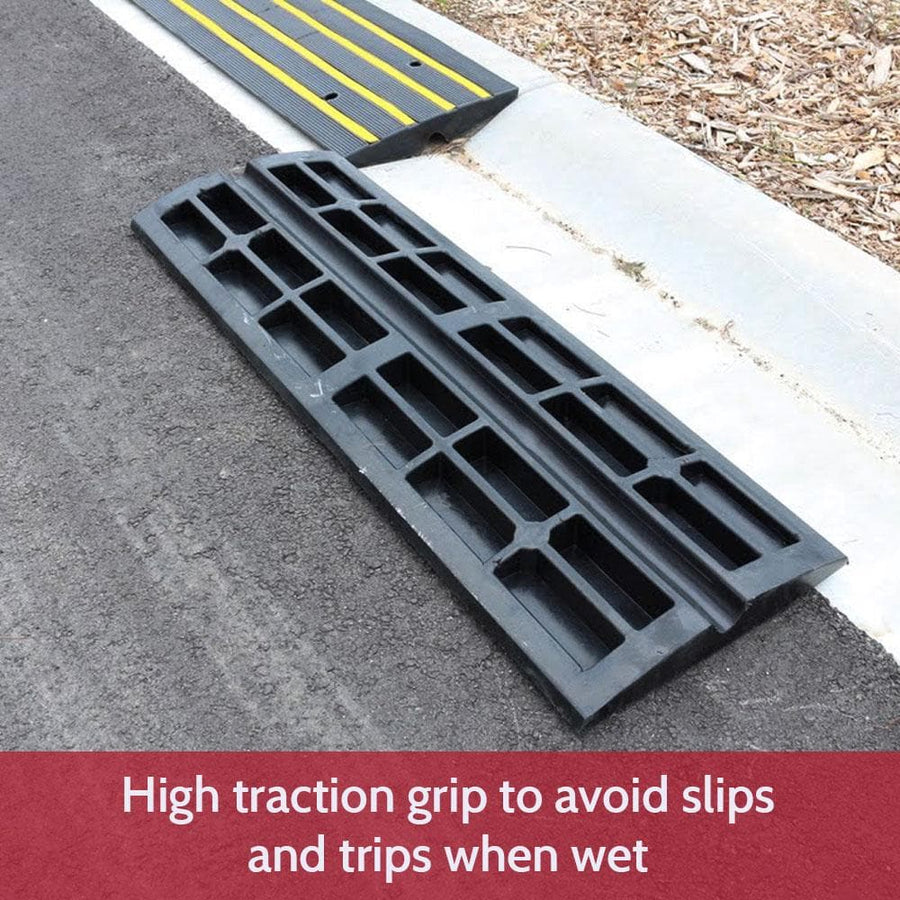 Heeve® Driveway Rubber Kerb Ramp in 1.2m Sections for Rolled-Edge Kerb ...